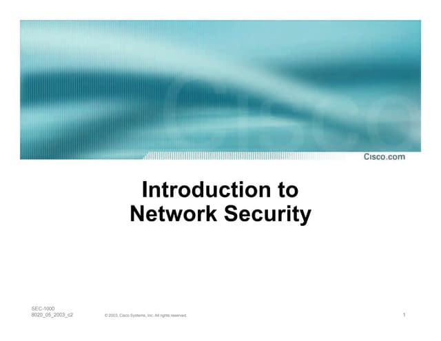 Introductiontonetworksecurity Lecture Ppt 1747