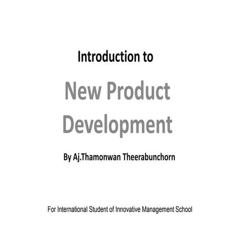 Introduction to New Product Development | PDF