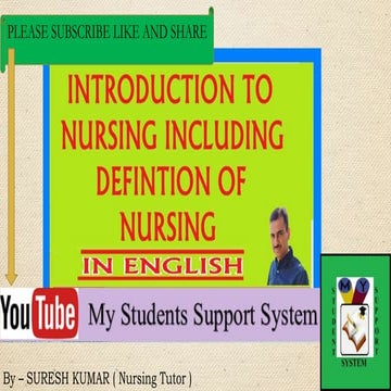 Introduction to nursing including definition in english | PPTX