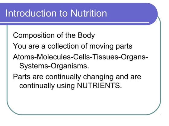 Principles of nutrition | PPT