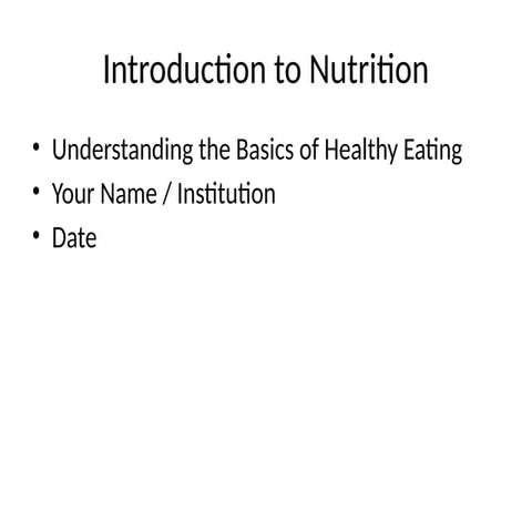 Introduction_to_Nutrition programs of in | PPTX