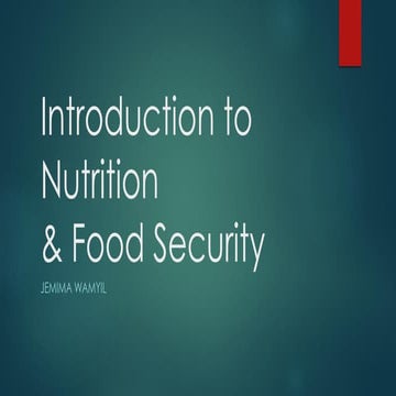 Introduction to Nutrition | PPTX