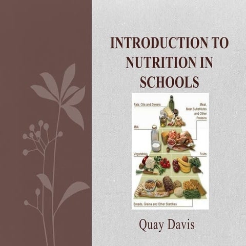 Introduction to nutrition in schools | PPTX