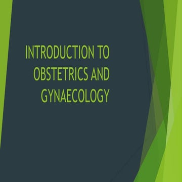 Obstetrics and gynaecology | PPTX