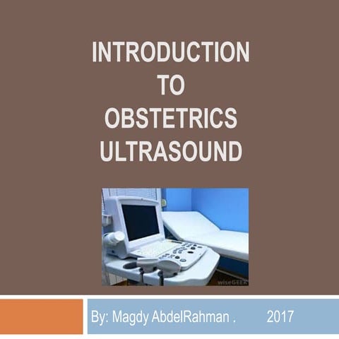 Introduction To Obs Ultrasound Pptx