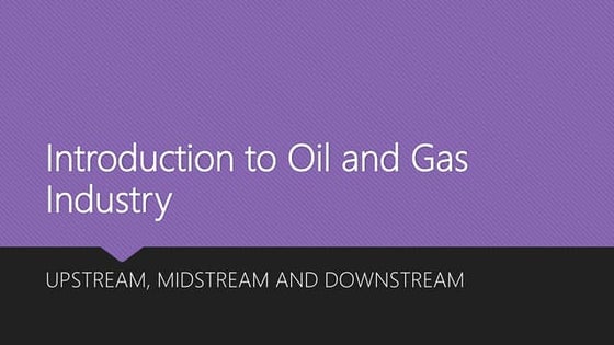 Oil and gas value chain | DOCX
