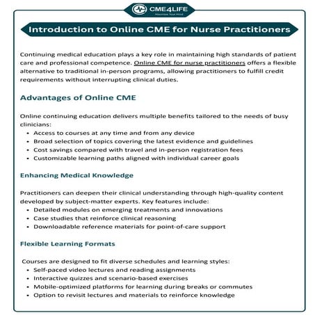 Introduction to Online CME for Nurse Practitioners.pdf