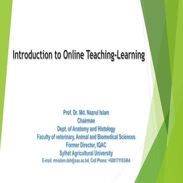 Introduction to Online Teaching-Learning | PPT