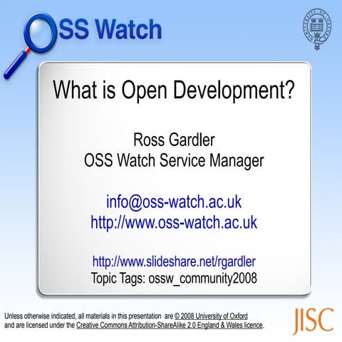 Introductiontoopendevelopment | PPT