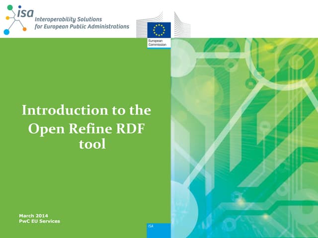 Introduction To The Open Refine Rdf Tool Ppt