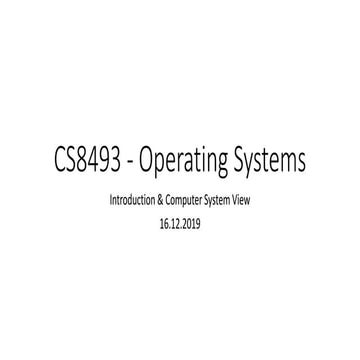 Introduction to operating systems | PPTX