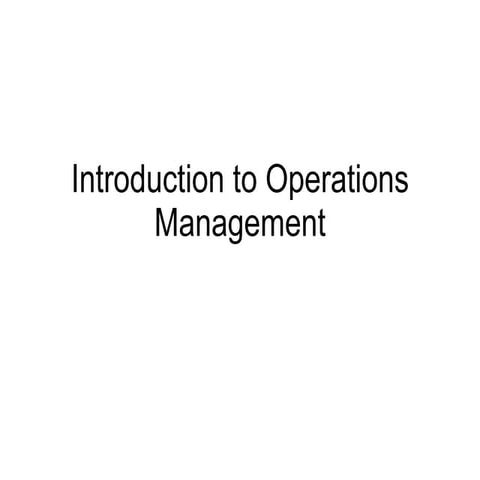Chapter 8 slides operations management | PPT