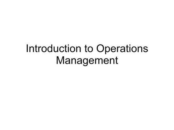 Historical evolution of operations management | PPTX | Mechanical and ...