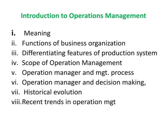Global operations management | PPT