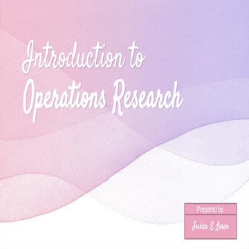 Introduction to operations research | PPTX
