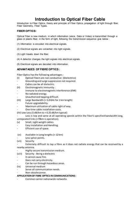 Optical Fiber Communication Ppt Ppt