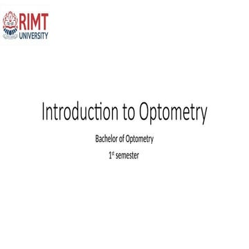 Comprehensive Introduction to Optometry: Education, Roles, and Future ...