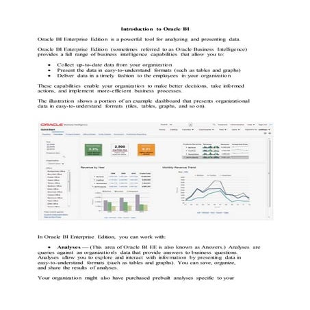 Introduction To Oracle Bi 12c Pdf