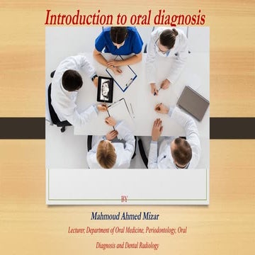 introduction to oral diagnosis. In dentistry pptx | PPTX