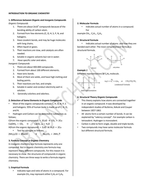 Introduction to organic chemistry | PPT