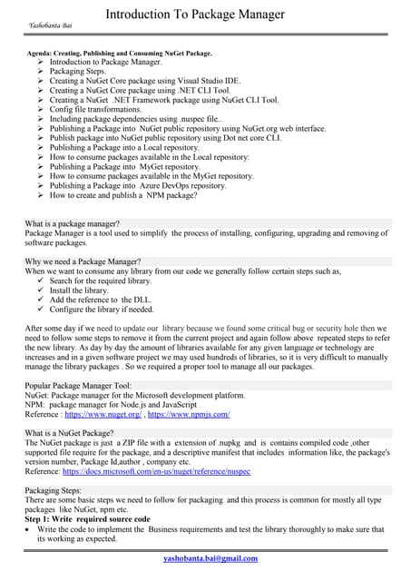 NuGet Packages Presentation (DoT NeT).pptx