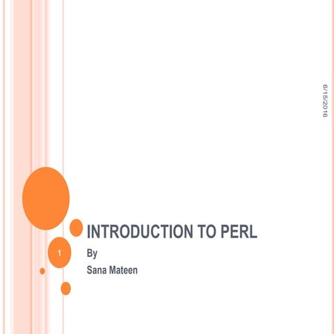 Introduction To Perl Ppt