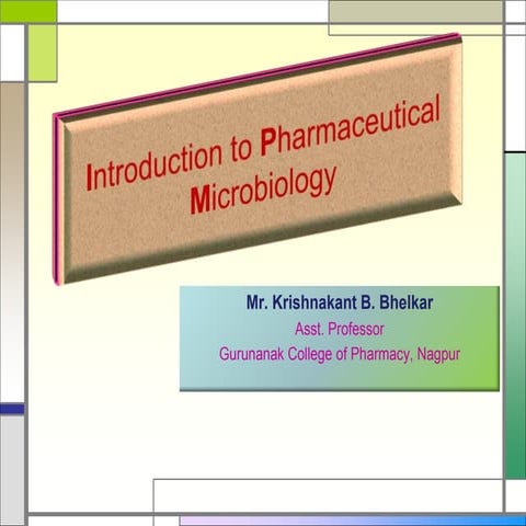 Introduction to Pharmaceutical Microbiology | PPTX | Biological ...