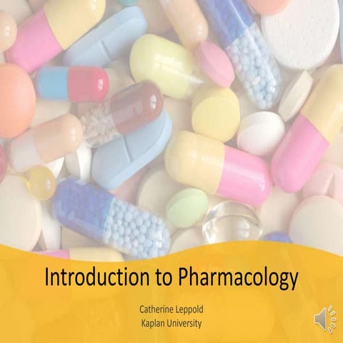 Introduction to pharmacology | PPTX