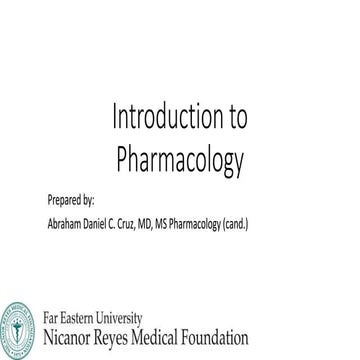 Introduction to Pharmacology | PPTX