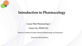 INTRODUCTION TO PHARMACOLOGY | PPT