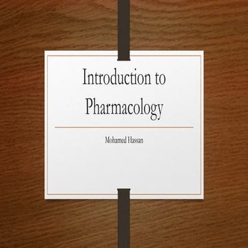 Introduction to Pharmacology | PPTX
