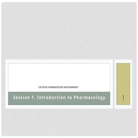 INTRODUCTION OF PHARMACOLOGY | PPTX
