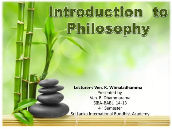Lecture 1 Introduction to Philosophy | PPT
