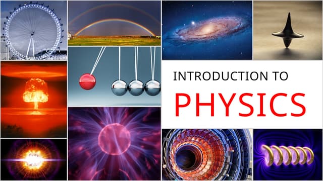 Physics lesson 1 - A Basic Introduction to Physics | PPTX