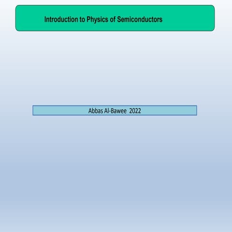 Basics Of Semiconductor Current Equation Continuity Equation Injec…
