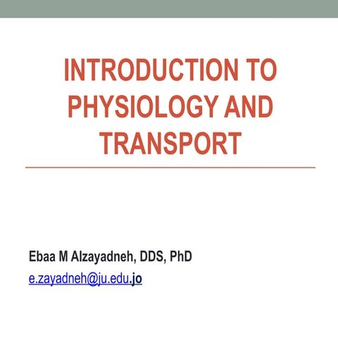 Unit 1 introduction to physiology | PPT