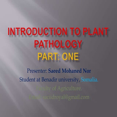 Introduction to plant pathology | PPT