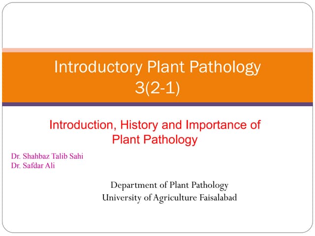 History of plant pathology | PPT