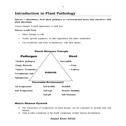Introduction to plant pathology | DOCX