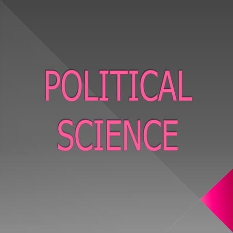 INTRODUCTION TO POLITICAL SCIENCE | PPTX