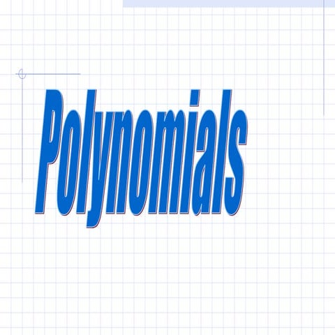 (Introduction to Polynomials PowerPoint) | PPT