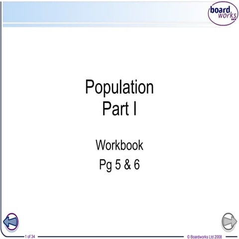 Sec 2 - Introduction To Population Part I | PPT