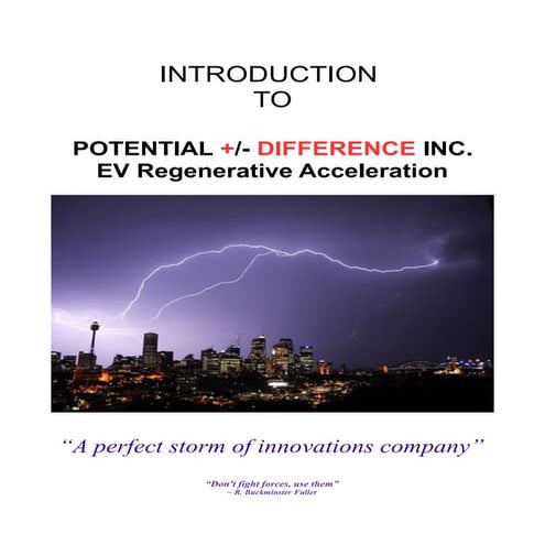 Introduction to Potential Difference Inc. & EV Regenerative Acceleration | PDF