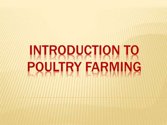 Poultry Farming | PPT