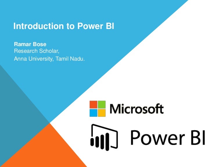 Introduction to power BI