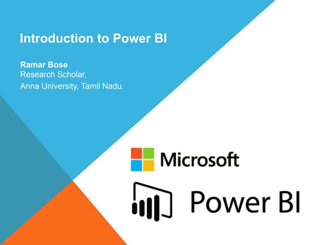 Basic introduction to power query | PPTX