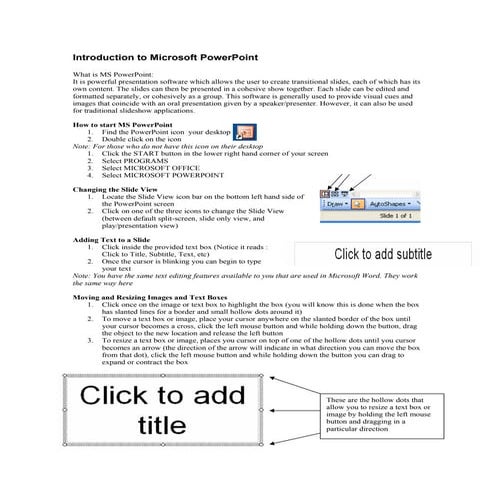 Step By Step Microsoft Power Point 2010 | DOCX