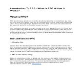 Introduction to ppc what is ppc & how it works