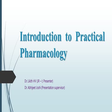 Introduction to practical pharmacology | PPTX