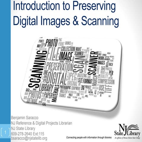Introduction to preserving digital images & scanning | PPTX